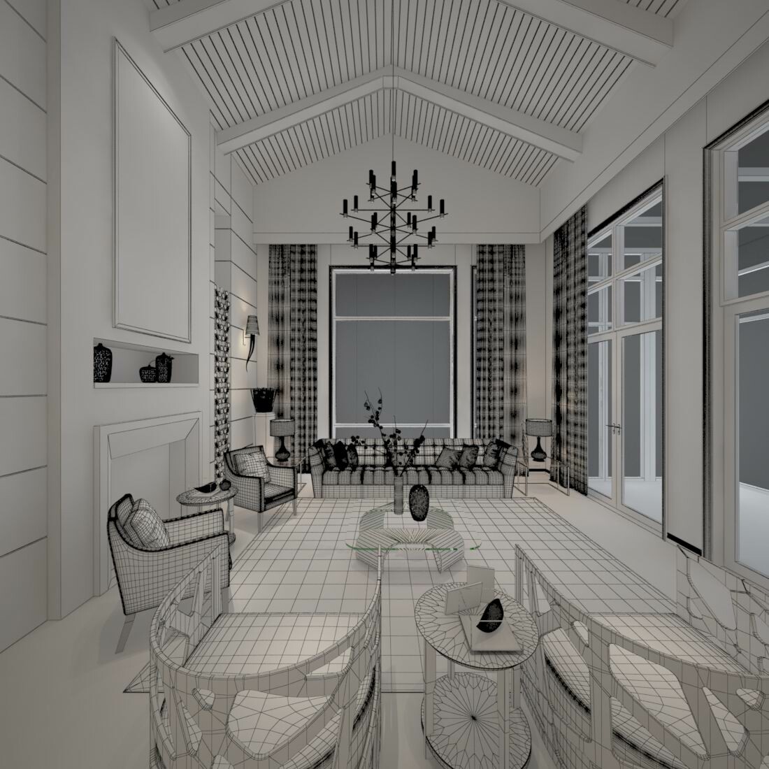 ArtStation - Avant-garde luxury family living room 166 | Resources