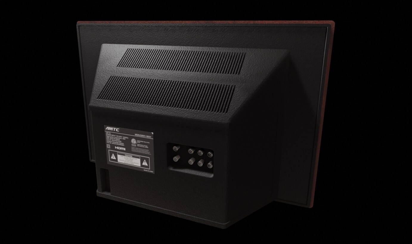 ArtStation - CRT TV 3D Model (Type 2) | Game Assets