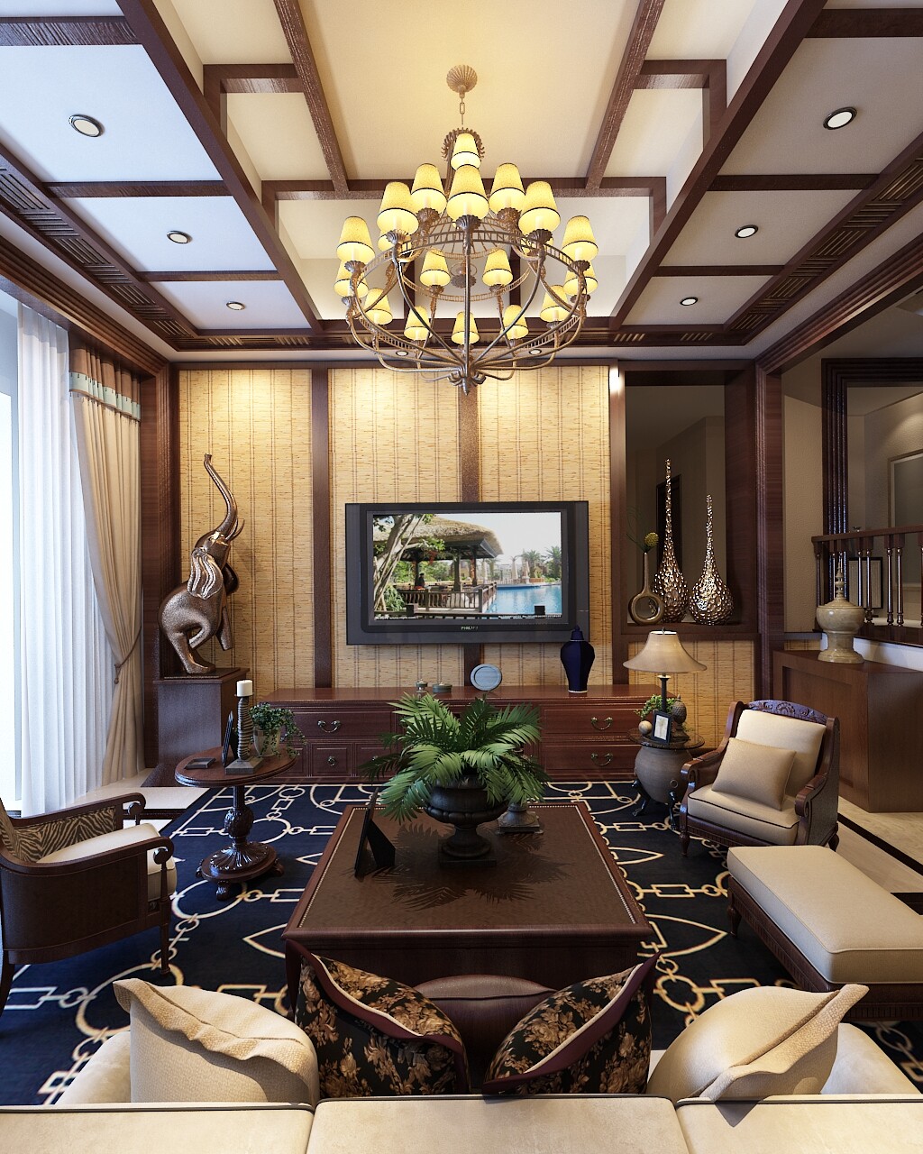 ArtStation - Chinese living room design 13 | Resources