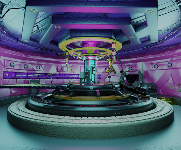 ArtStation - sci fi lab assets low and high poly +texture | Game Assets