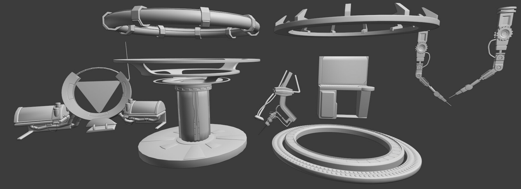 ArtStation - sci fi lab assets low and high poly +texture | Game Assets