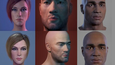 ArtStation - Head Pack - 01 | Game Assets