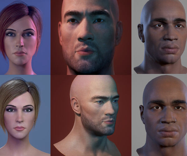 ArtStation - Head Pack - 01 | Game Assets