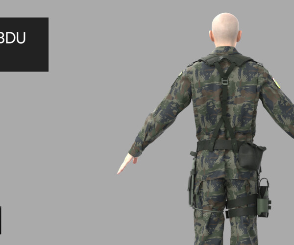 ArtStation - Soldier BDU 01 - Marvelous Designer, CLO 3D | Resources