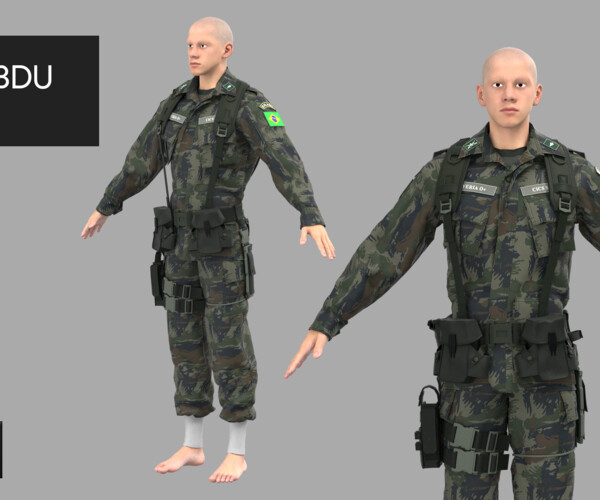 ArtStation - Soldier BDU 01 - Marvelous Designer, CLO 3D | Resources