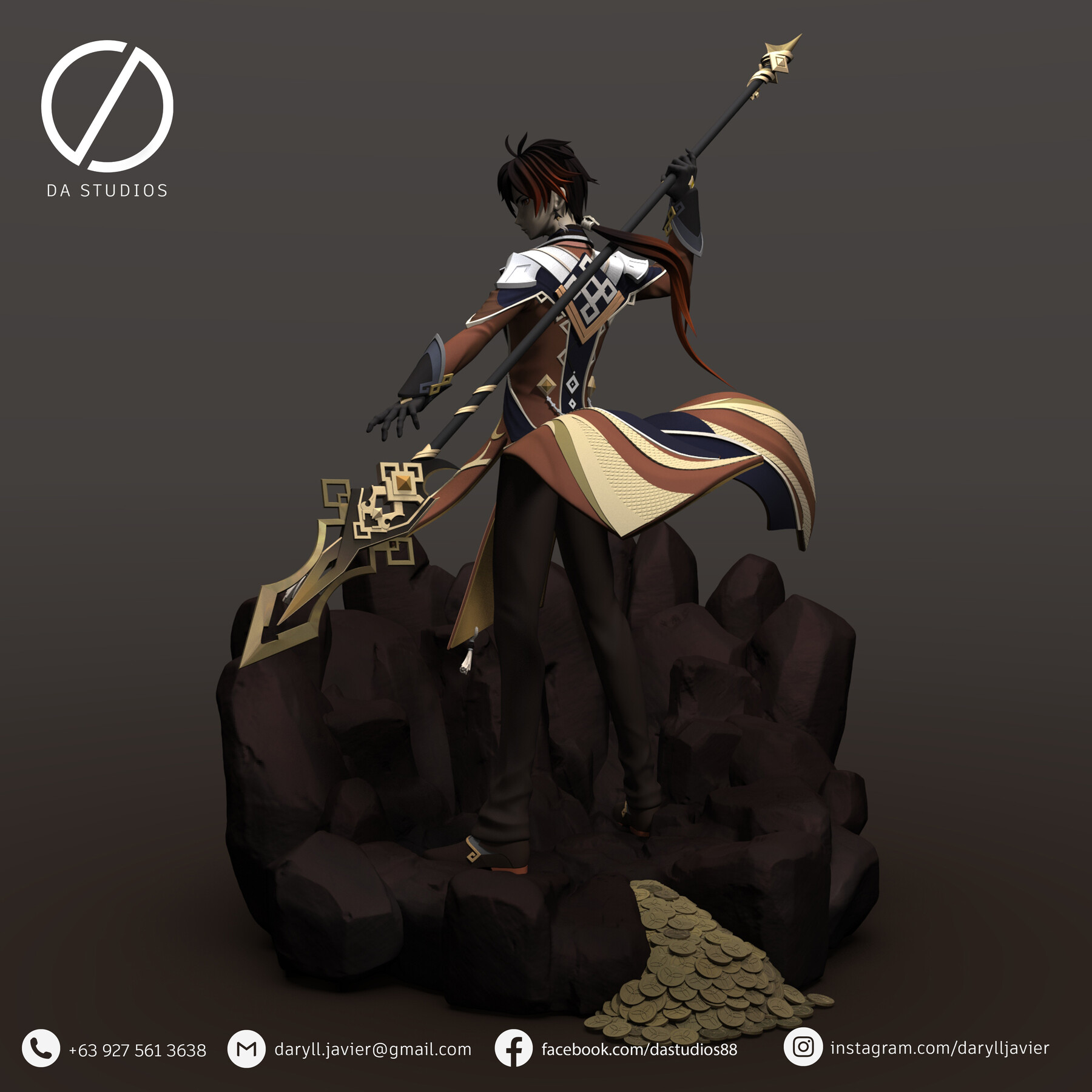 ArtStation - Zhongli - Genshin Impact STL | Resources