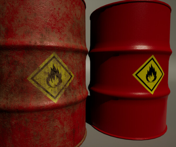 ArtStation - Flammable Drum | Game Assets