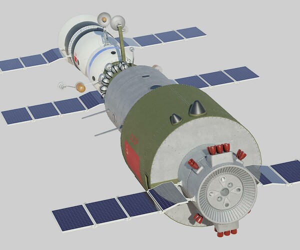 ArtStation - salyut space station 3D model | Resources