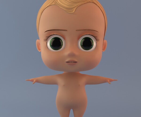 ArtStation - 3d model Baby Boss character | Game Assets