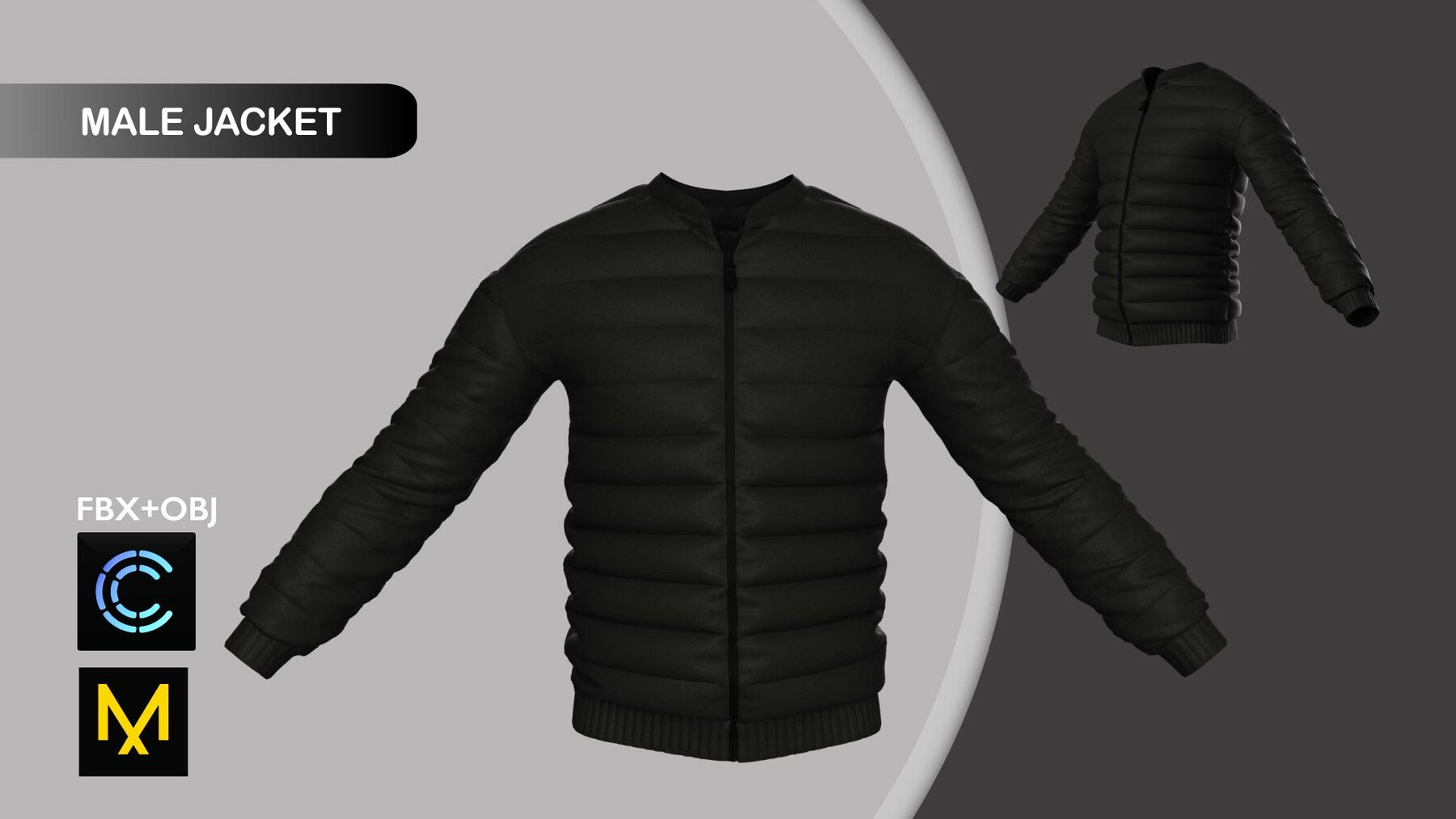 ArtStation - Male Jacket. Marvelous Designer/Clo3d project + OBJ + FBX ...