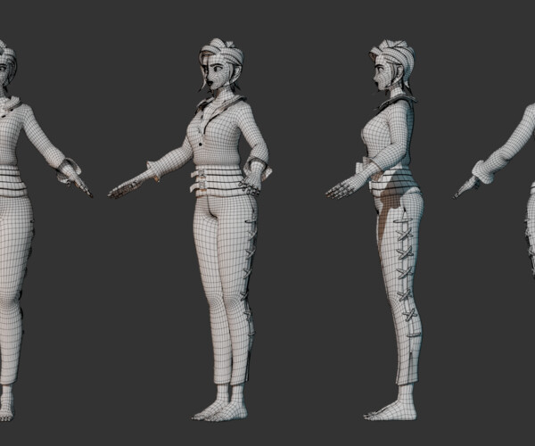 ArtStation - Stylized Female Base Mesh | Game Assets