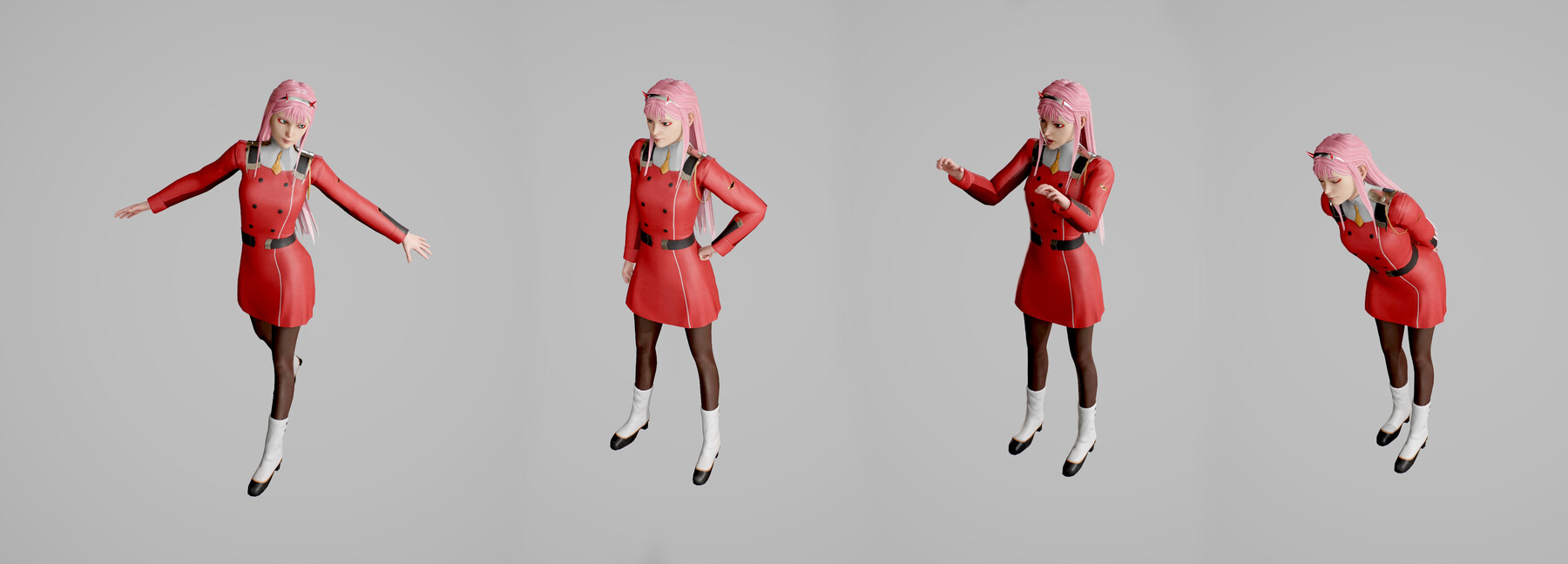 ArtStation - Zero Two Game Ready 3D Model | Game Assets