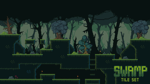 ArtStation - Swamp Tileset PixelArt | Game Assets
