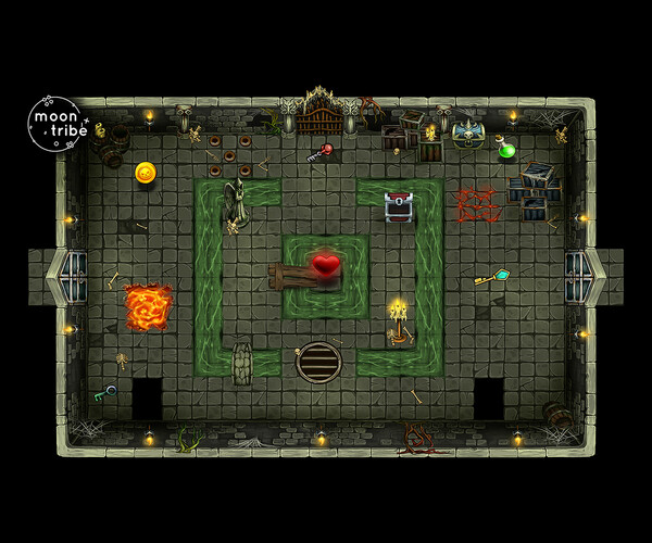 ArtStation - 2D Dungeon Tile Pack | Game Assets