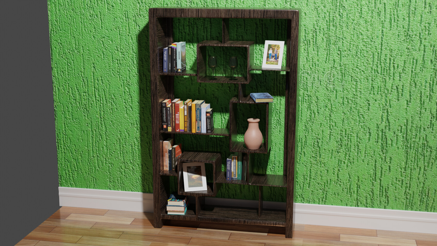 ArtStation - BookShelf Low-Poly 3D model | Game Assets