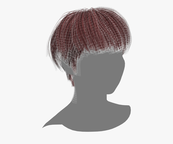 ArtStation - Hair Female - 011 | Game Assets