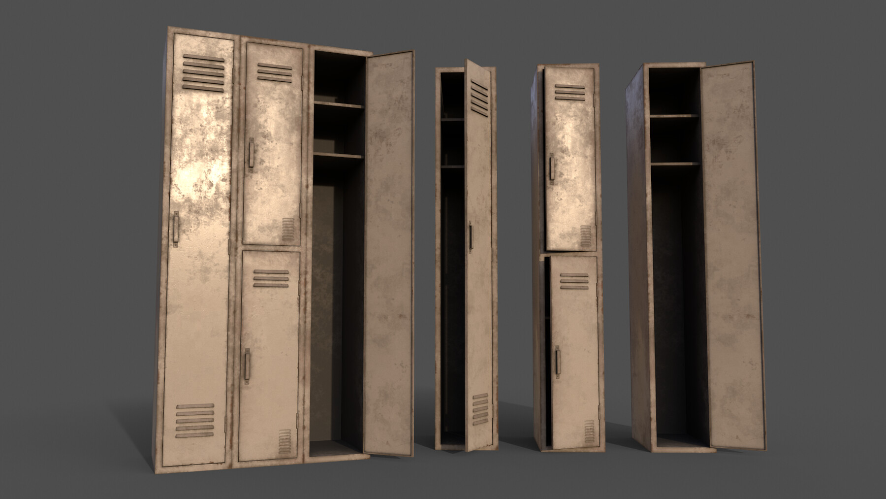 ArtStation - PBR School Gym Locker 04 - White | Game Assets