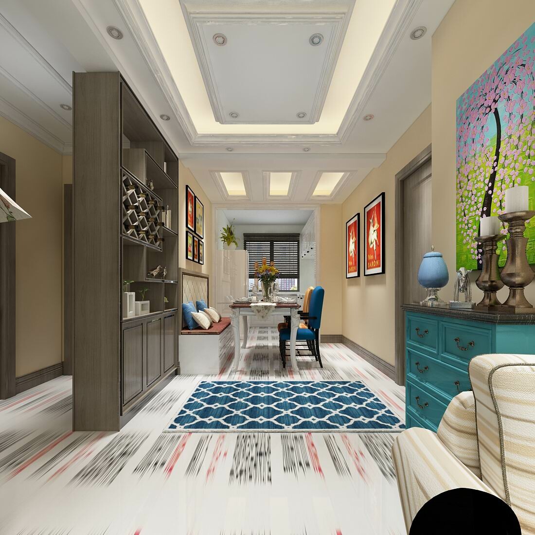 ArtStation - Living Room - Southeast Asian Style -9402 | Resources