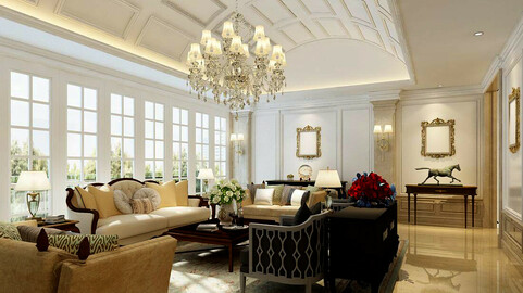 ArtStation - Living Room - American Style-9415 | Resources