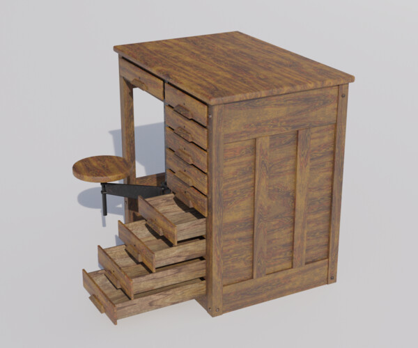 ArtStation - Antique Lab Table | Resources