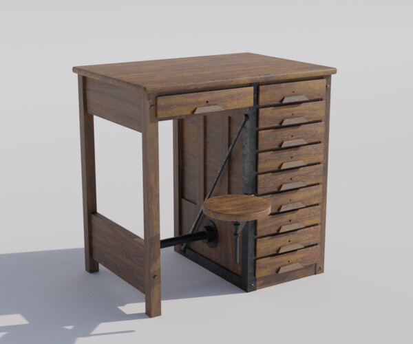ArtStation - Antique Lab Table | Resources
