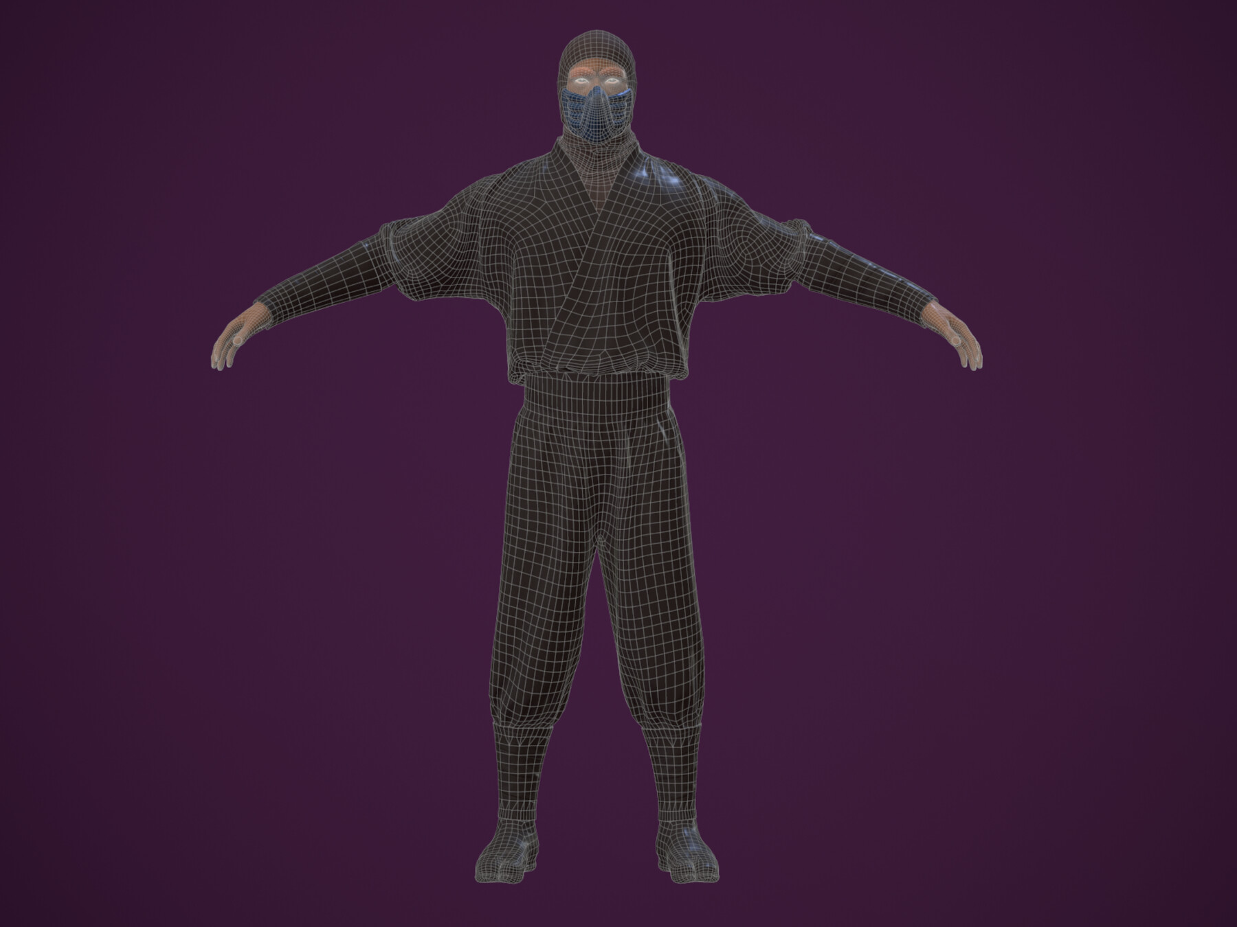 ArtStation - Ninja 01 Basemesh | Game Assets