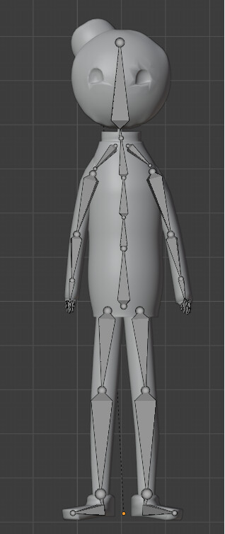 ArtStation - Creepy character with skeleton Low-poly | Game Assets