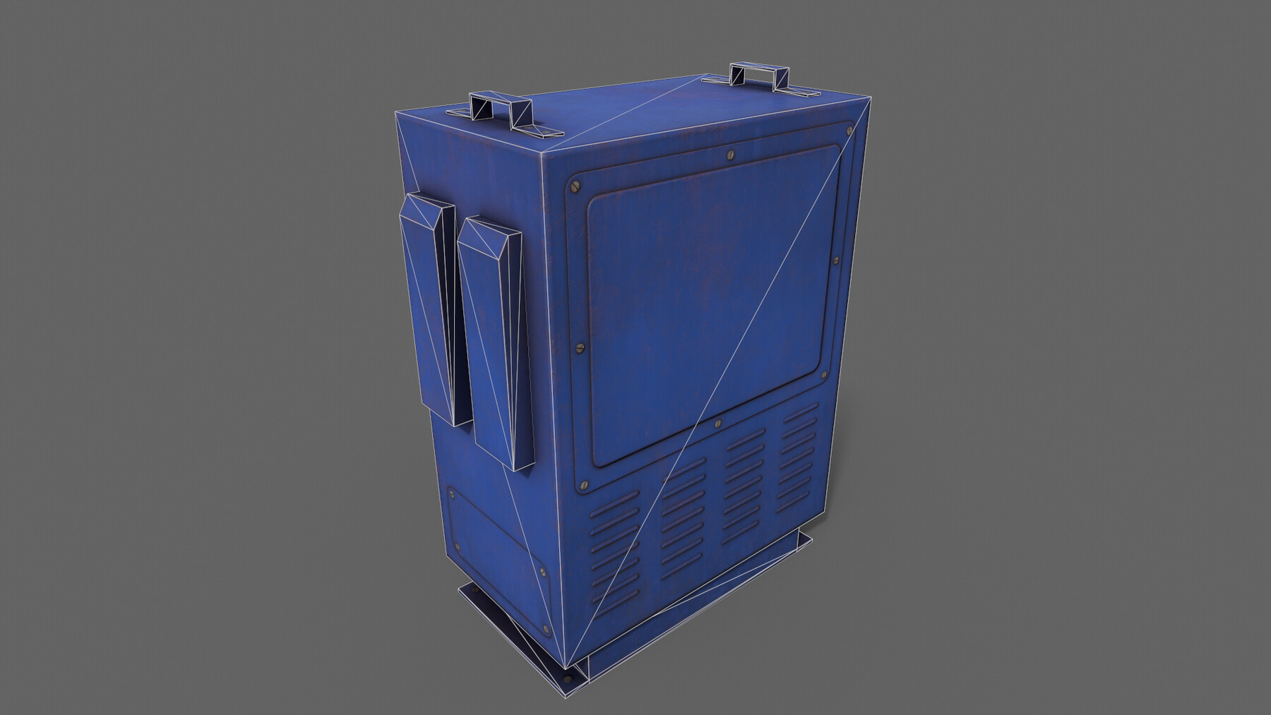 ArtStation - PBR Electric Box (Blue) Ver.3 | Game Assets