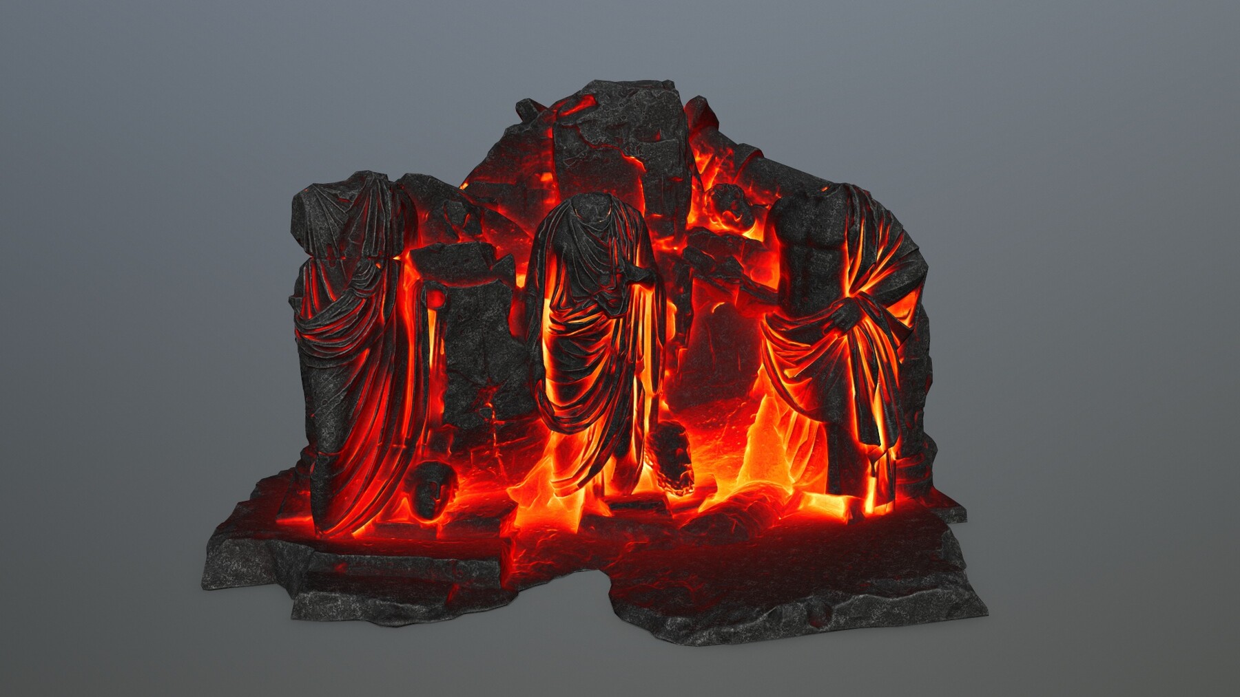 ArtStation - lava statue | Game Assets
