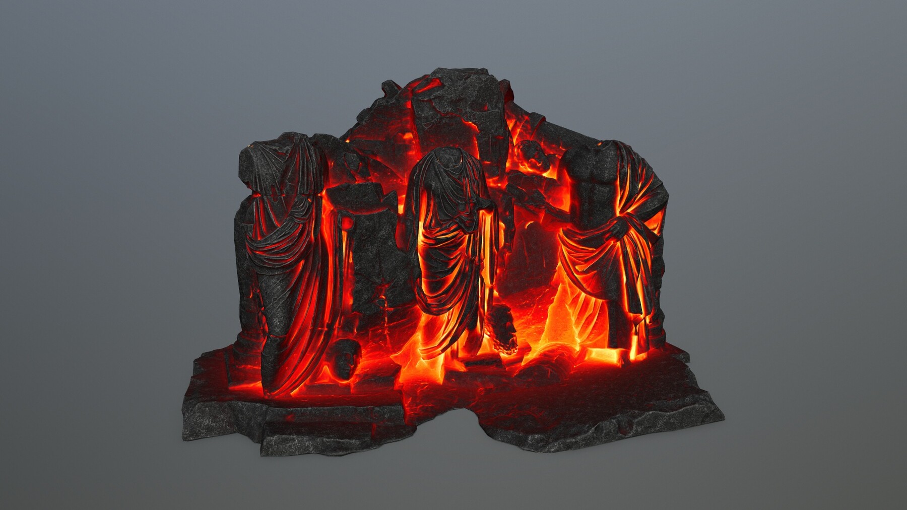 ArtStation - lava statue | Game Assets