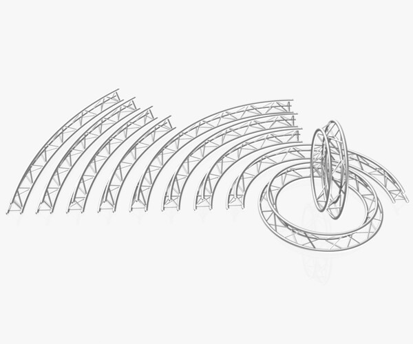 ArtStation - Circle Triangular Truss Modular Collection - 10 PCS ...