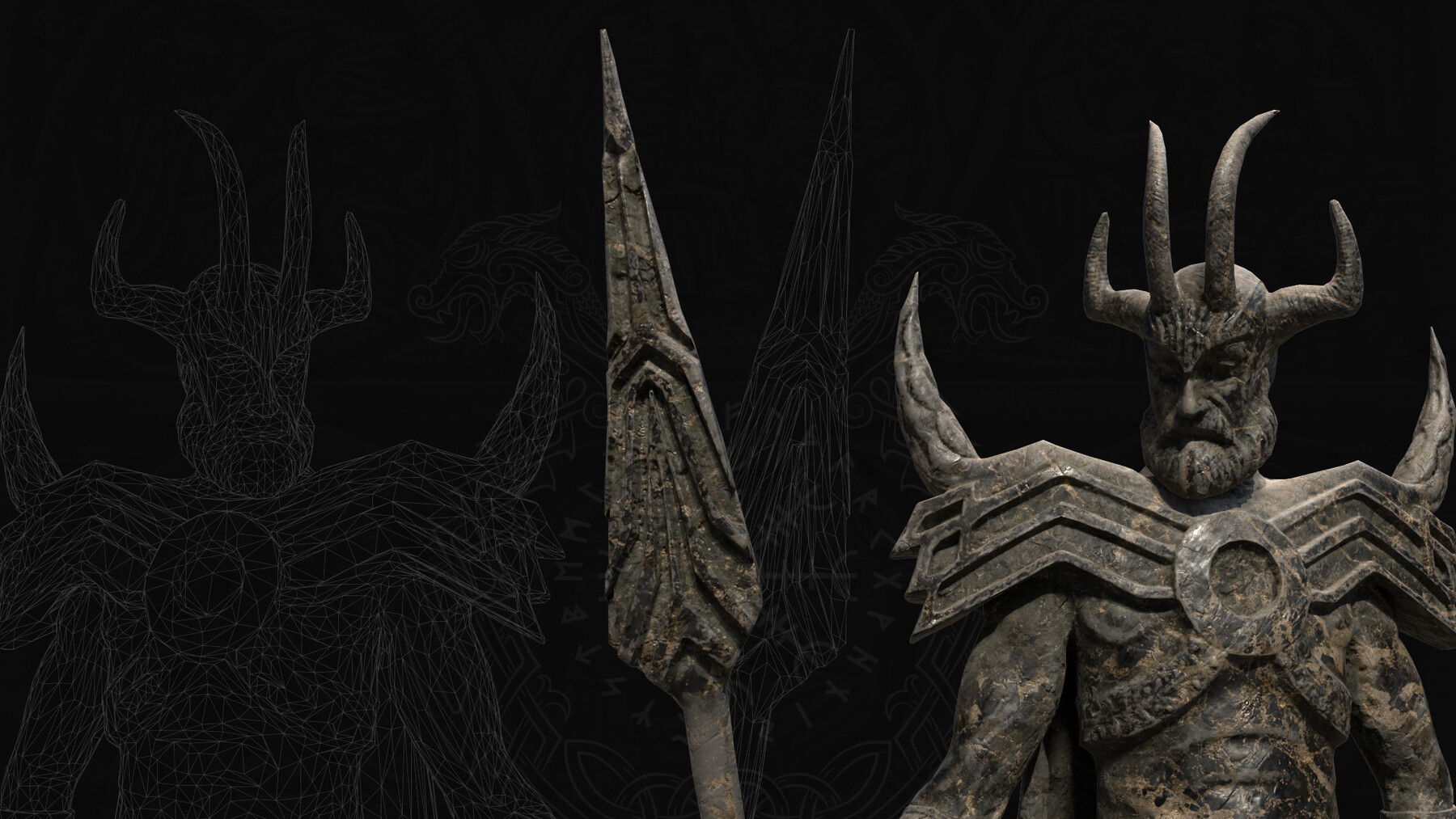 ArtStation - Odin And Loki 3D Sculpture | Game Assets