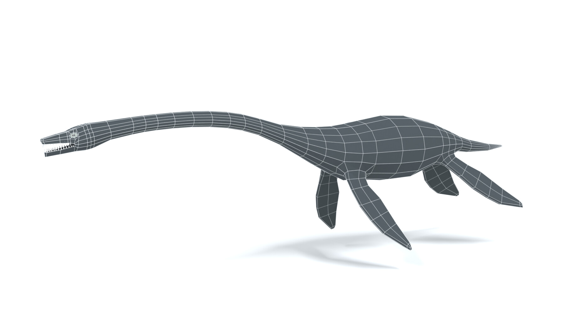 ArtStation - Low Poly Cartoon Plesiosaurus Dinosaur | Game Assets