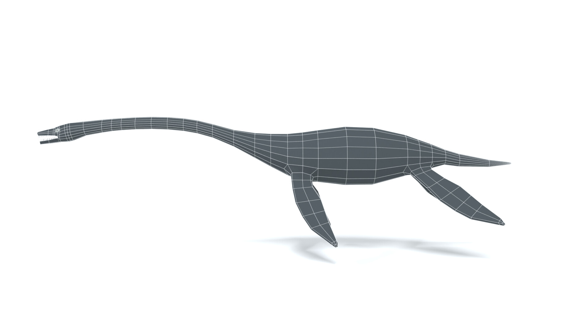 ArtStation - Low Poly Cartoon Plesiosaurus Dinosaur | Game Assets