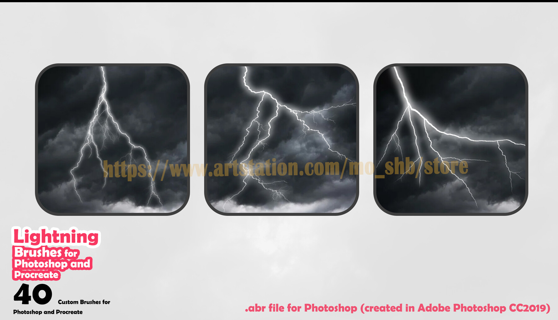 ArtStation - 40 Lightning brushes for photoshop and procreate | Brushes