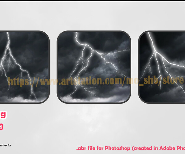 ArtStation - 40 Lightning brushes for photoshop and procreate | Brushes