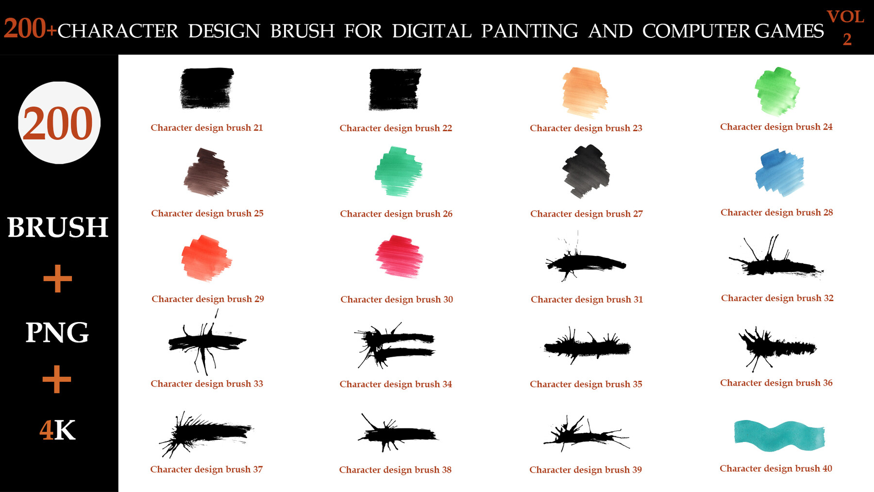 ArtStation - 200+CHARACTER DESIGN BRUSH FOR DIGITAL PAINTING AND ...