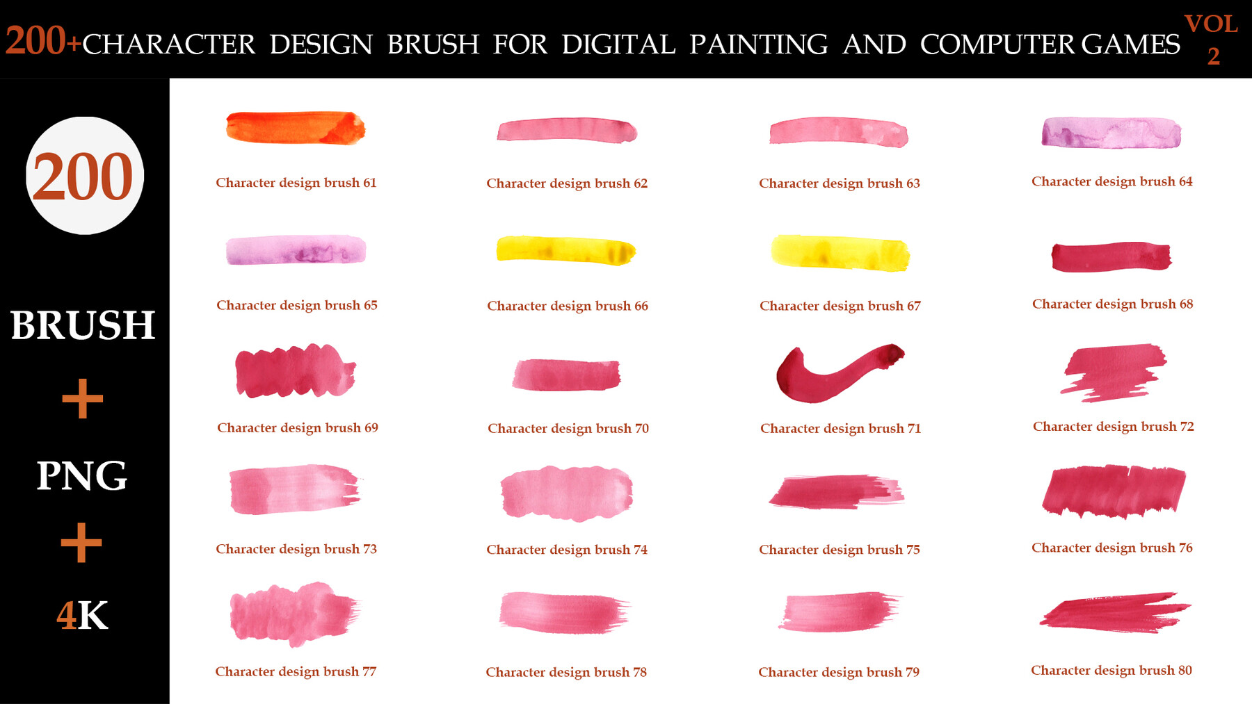 ArtStation - 200+CHARACTER DESIGN BRUSH FOR DIGITAL PAINTING AND ...