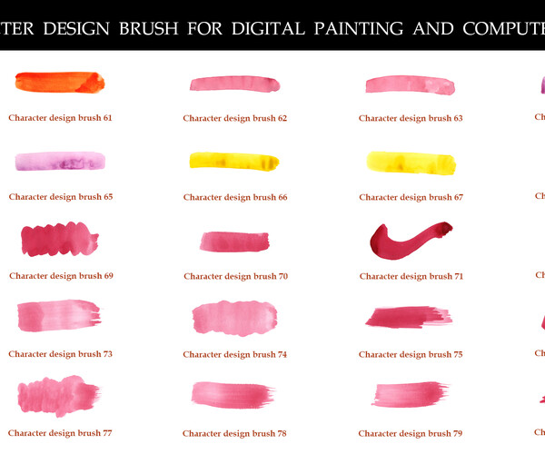 ArtStation - 200+CHARACTER DESIGN BRUSH FOR DIGITAL PAINTING AND ...
