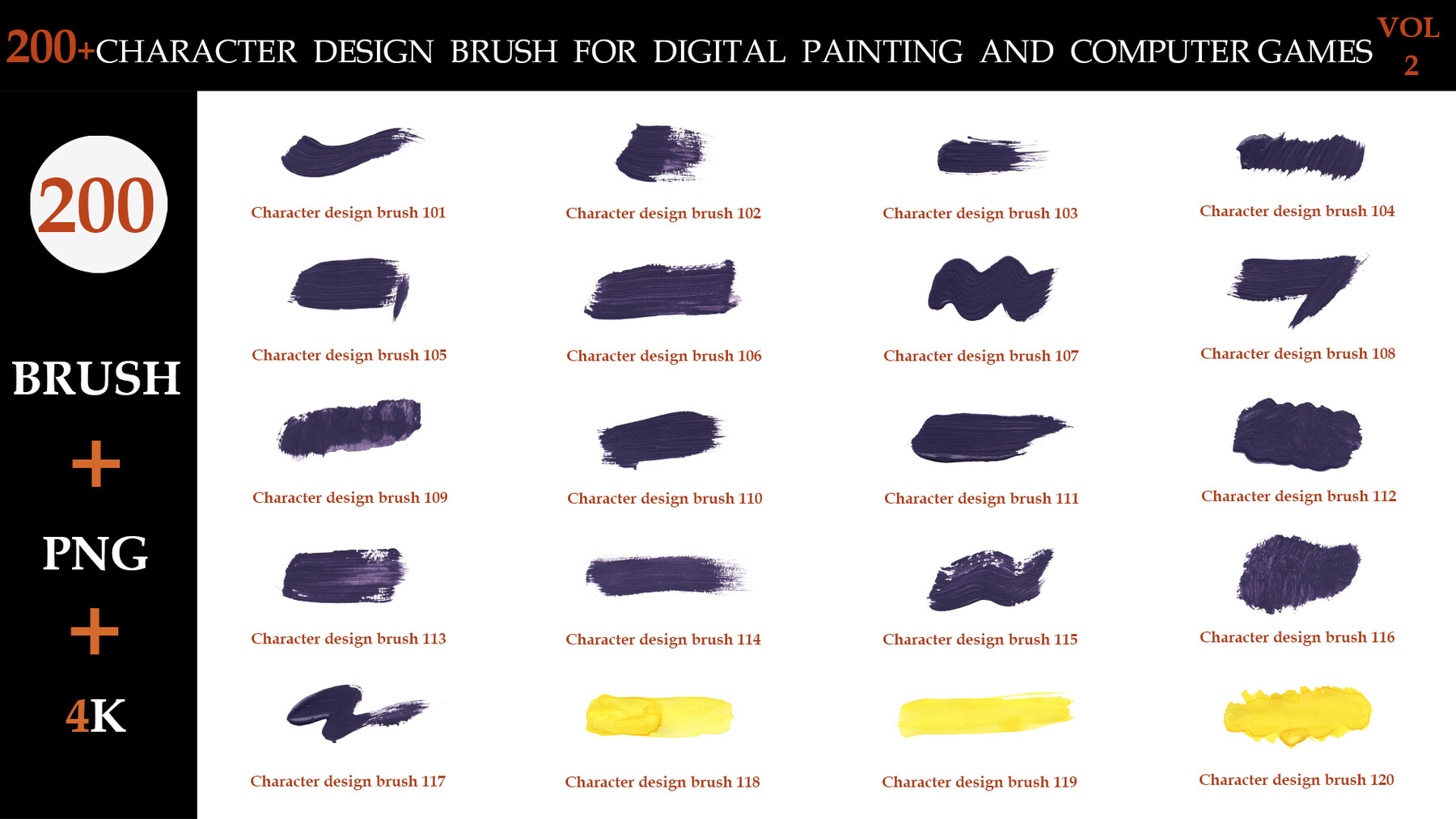 ArtStation - 200+CHARACTER DESIGN BRUSH FOR DIGITAL PAINTING AND ...