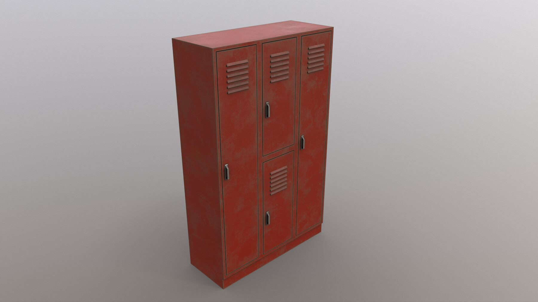 ArtStation - PBR School Gym Locker 05 - Red | Game Assets