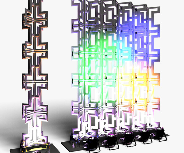 ArtStation - Stage Decor 26 - Modular Wall Column | Resources
