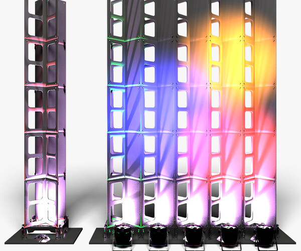 ArtStation - Stage Decor 28 - Modular Wall Column | Resources