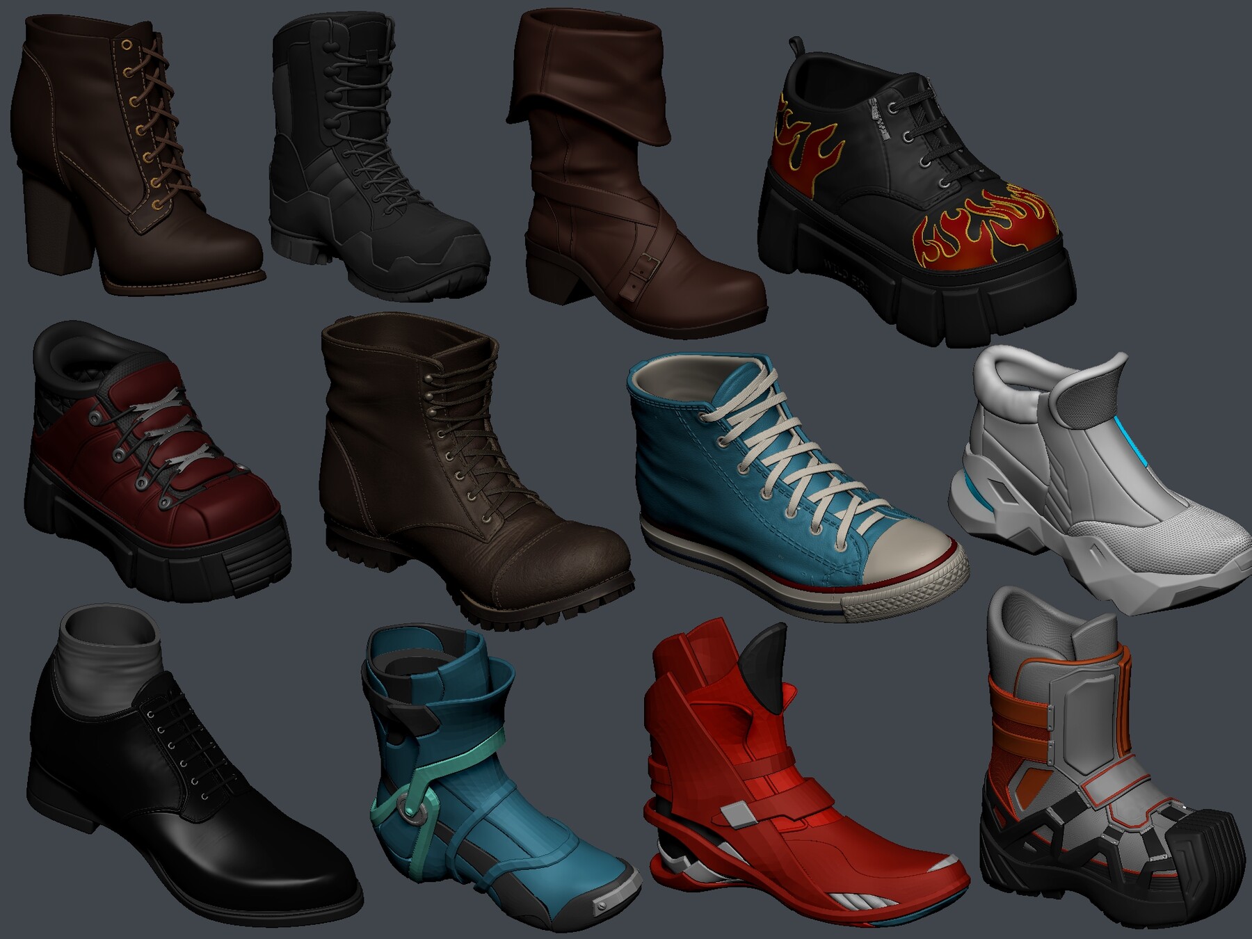 ArtStation - Pack Shoes | Resources