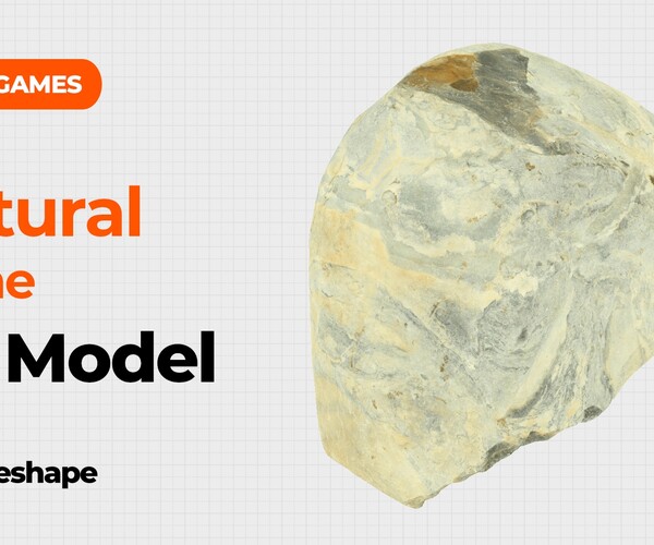 ArtStation - Natural Stone Raw Scanned 3D Model | Resources