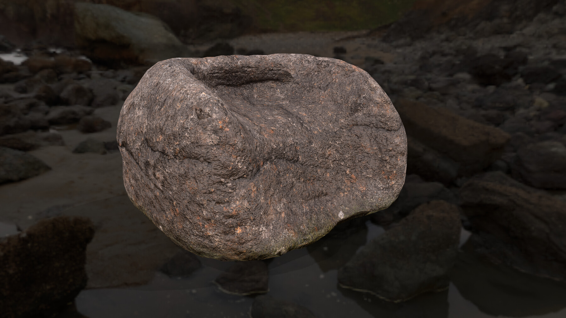 ArtStation - Curved Rock 3d Model | Game Assets