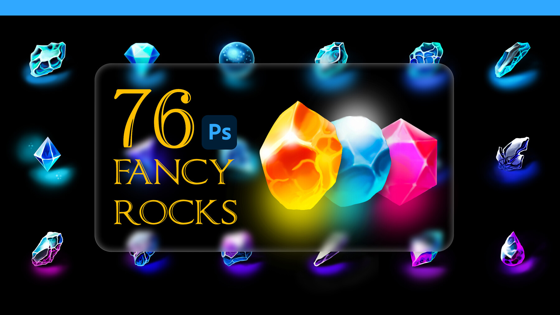 ArtStation - fancy rocks pack-76 original rocks in 2 modes | Game Assets