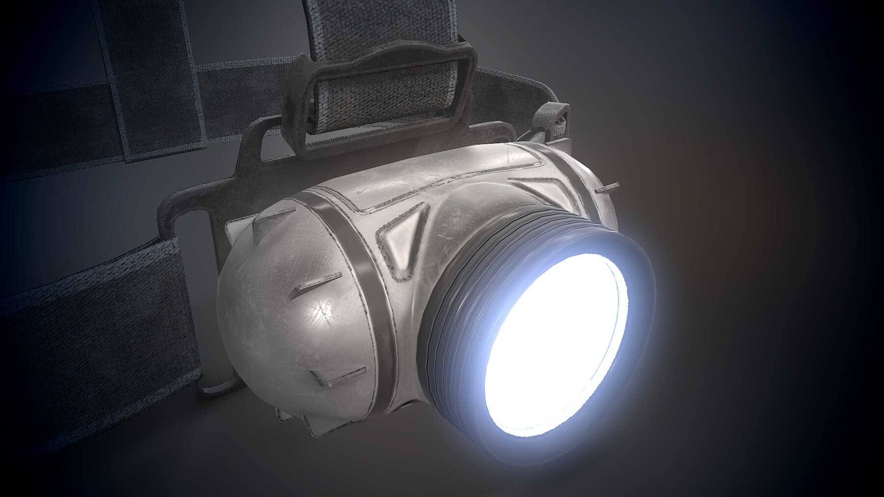 ArtStation - Modern PBR headlamp flashlight on a strap | Game Assets