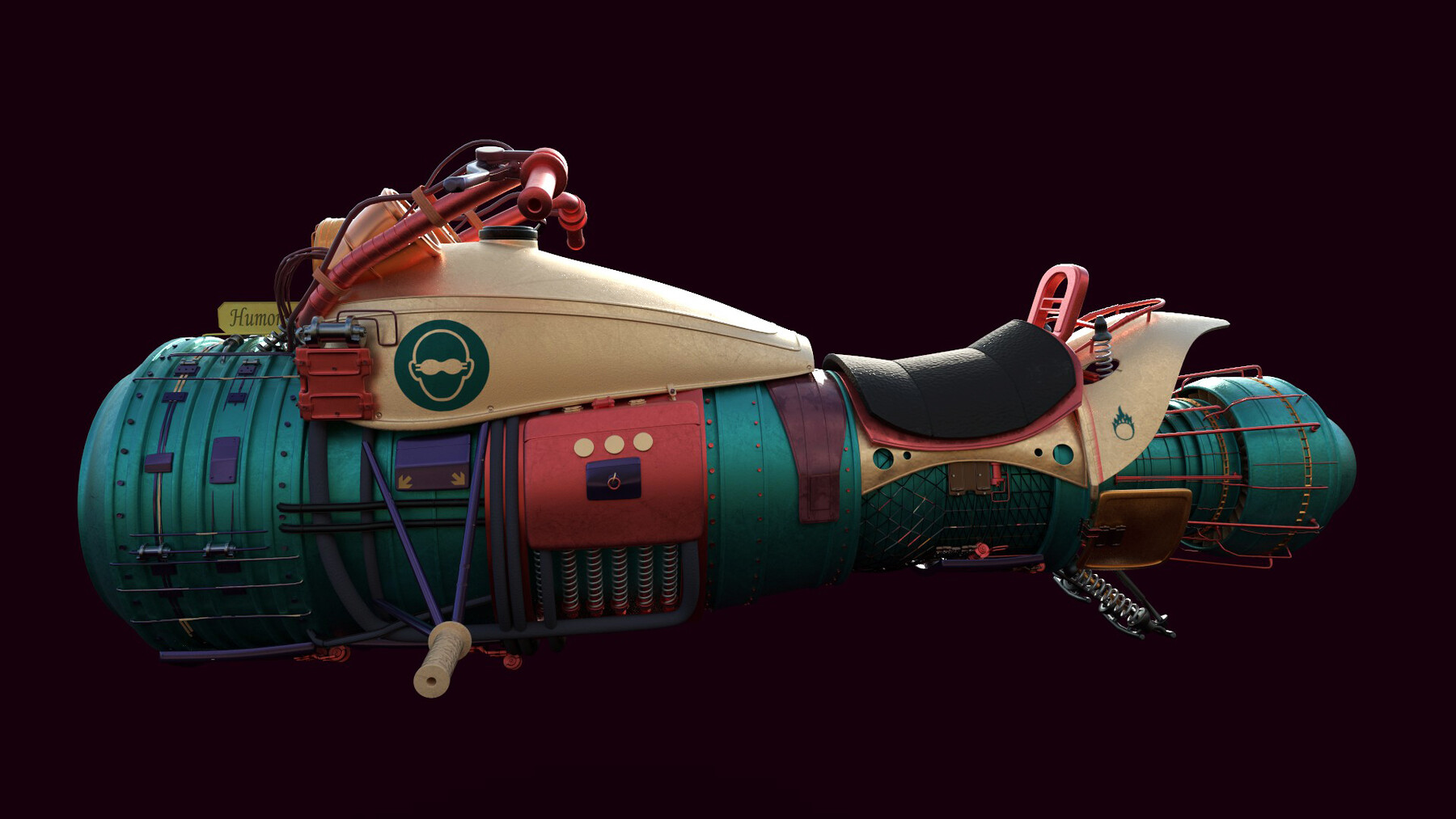 ArtStation - retro Space motorcycle game ready low poly | Game Assets