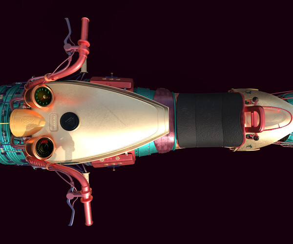 ArtStation - retro Space motorcycle game ready low poly | Game Assets